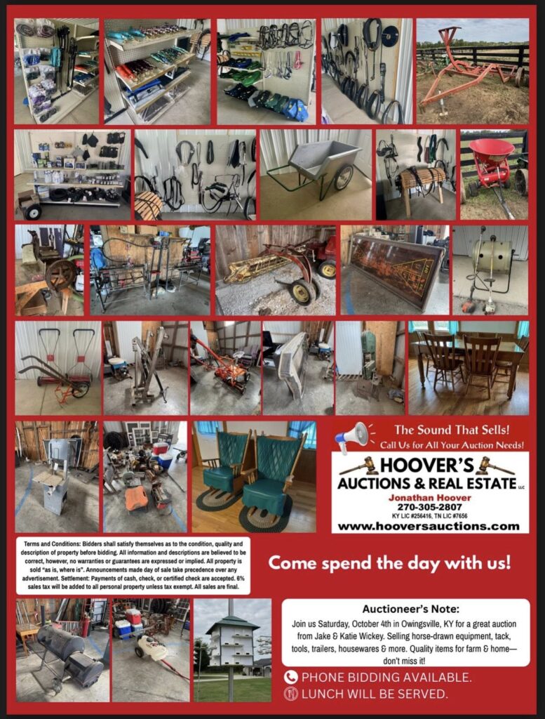 Wickey Moving Auction - Hoover’s Auctions & Real Estate, LLC